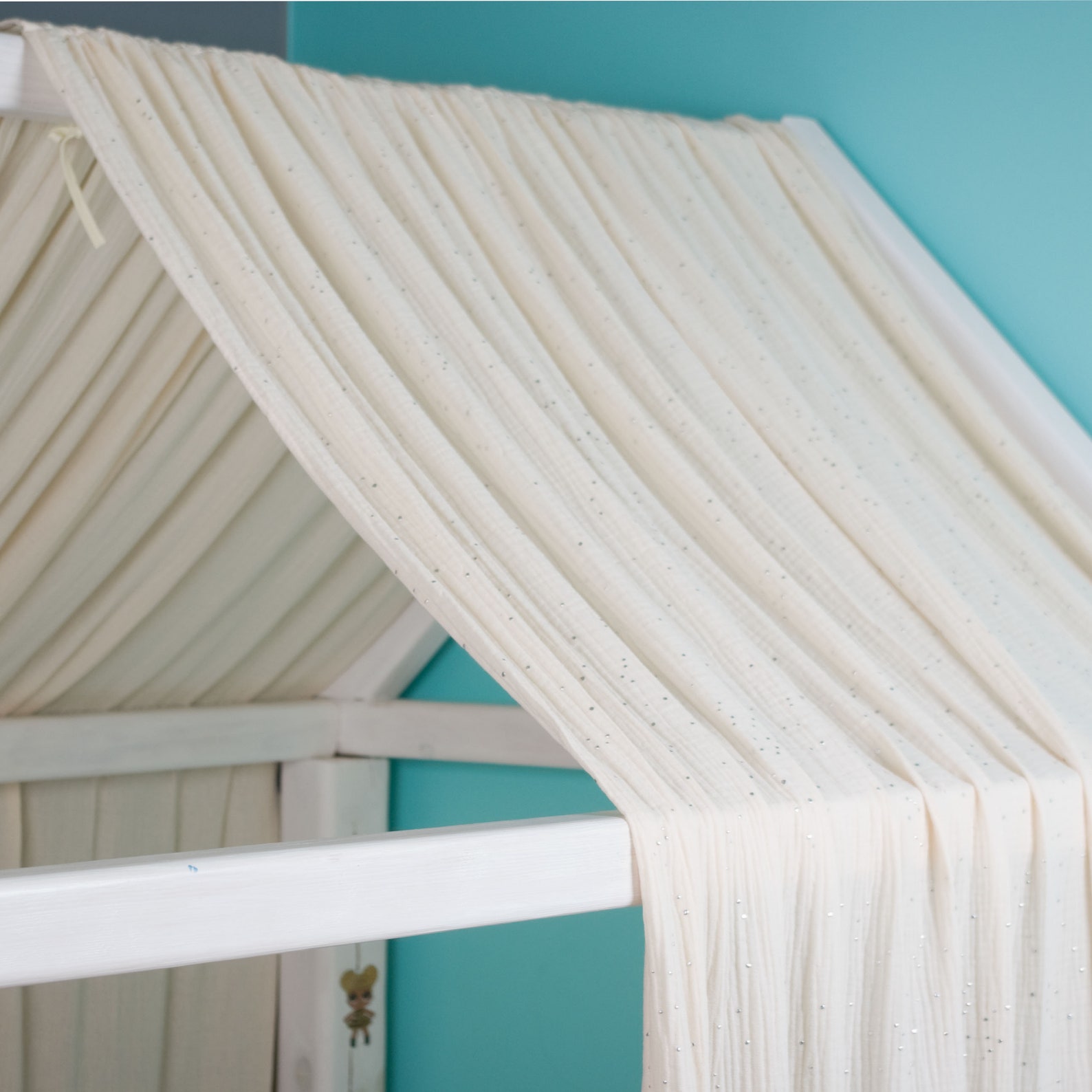 Glitter Muslin CANOPY for the Frame Montessori Bed Baldachin | Etsy