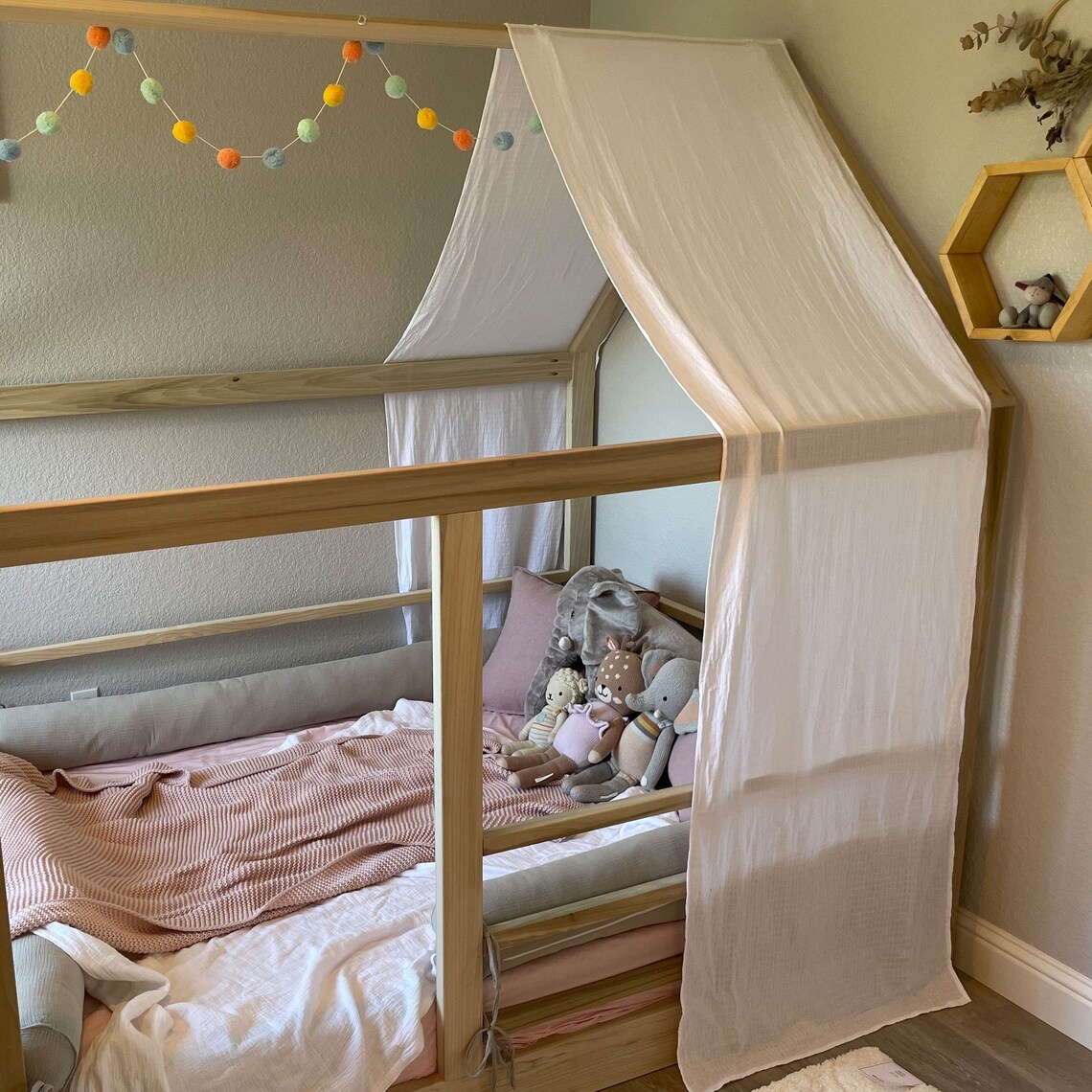 Muslin CANOPY for the Frame Montessori Bed Baldachin Canopy - Etsy