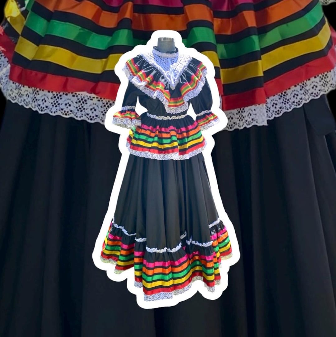 Adult Mexican Traditional Jalisco Dancing Dress - Different Sizes ...