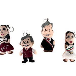 Pejeluche Keychain AMLO Andres Manuel Lopez Obrador 4.5" Claudia ...