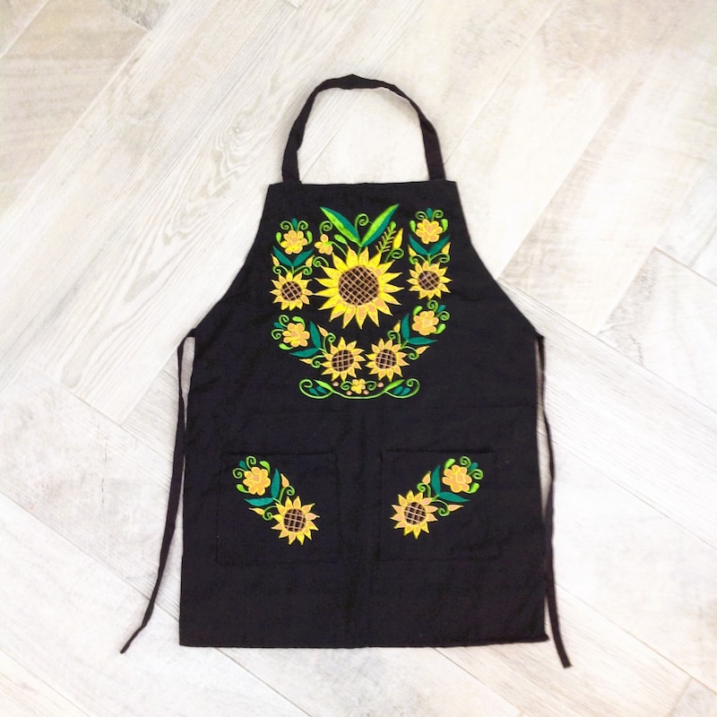 Mexican Embroidered Apron - Etsy