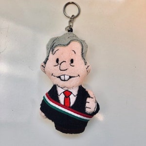Pejeluche Keychain AMLO Andres Manuel Lopez Obrador 4.5 El Peje Stuffed ...