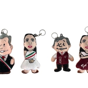 Pejeluche Keychain AMLO Andres Manuel Lopez Obrador 4.5" Claudia ...