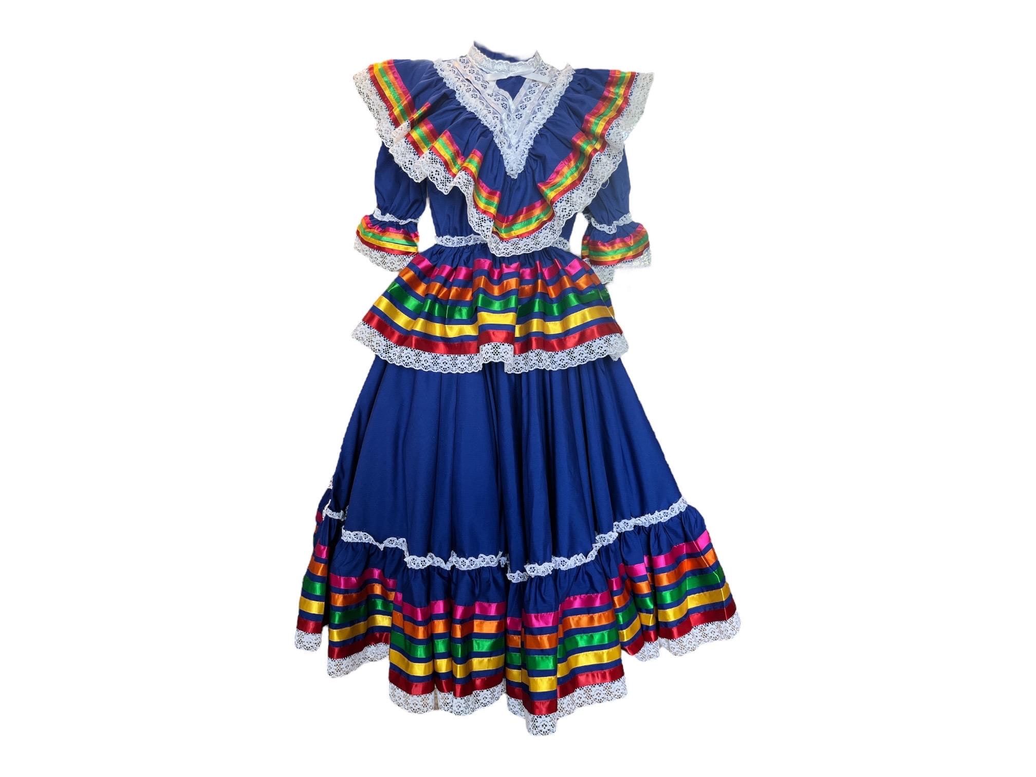 Adult Mexican Traditional Jalisco Dancing Dress - Different Sizes ...