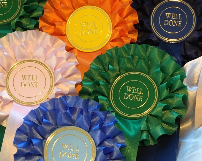 Personalised Bespoke Rosettes Award Ribbons & by RosRosettes