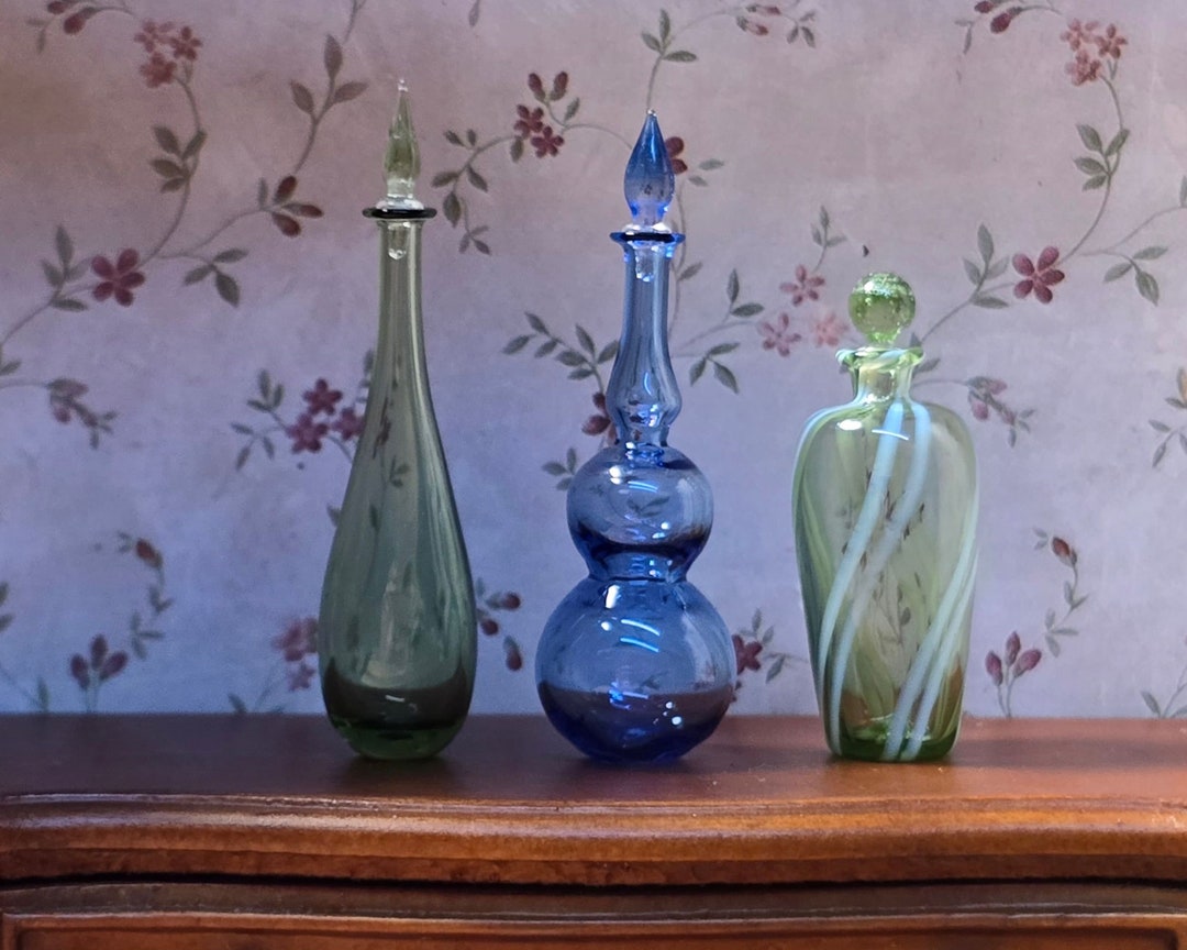 Strange Shaped Colored Glass Bottles for Decorating Dollhouses or ...