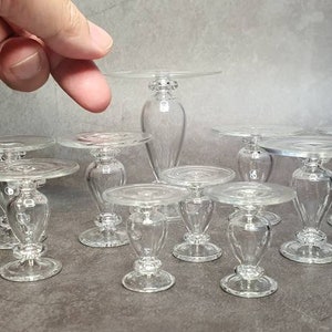 Tall Glass Tables for Placing Tiny Cakes or Small Glass Jars Locate in ...