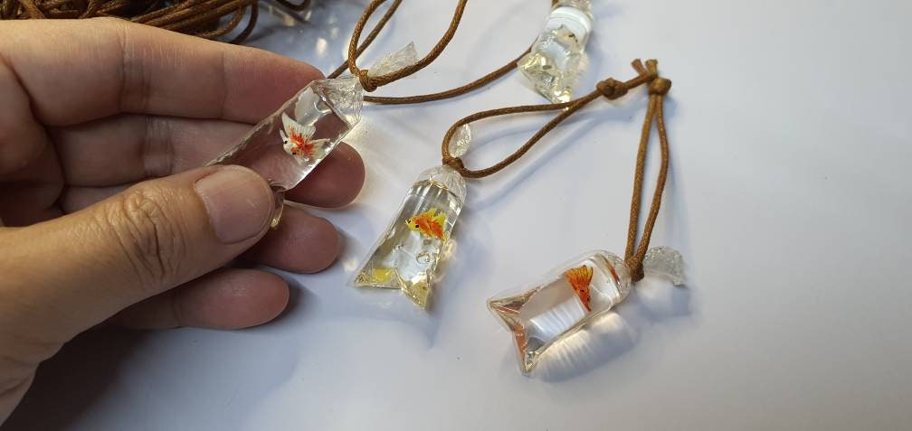 Handcraft Clay Goldfish in Plastic Bag for Collectibles in the - Etsy