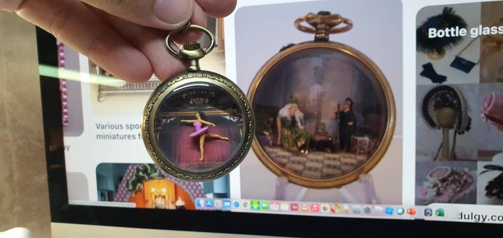 Mini-actress Figure in a Pocket Watch With Necklace Handmade - Etsy Canada