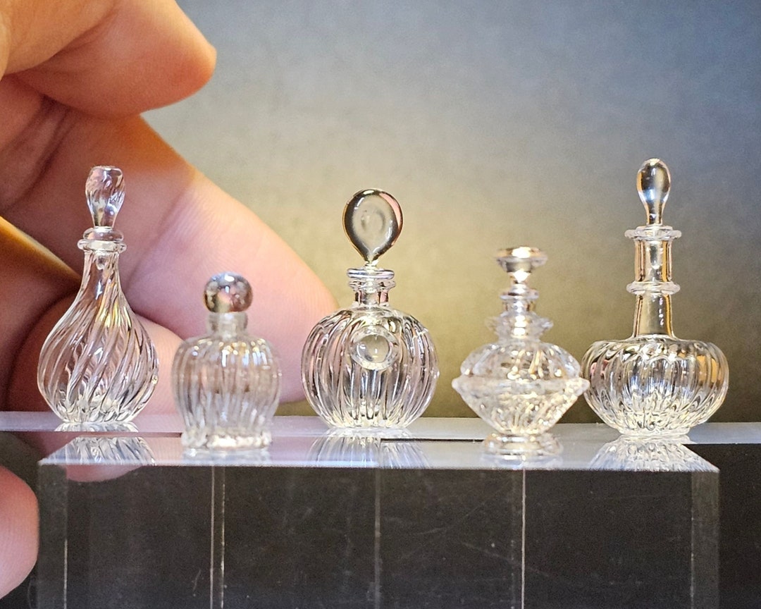 5 Glasses Bottles Styles for Dollhouse Miniature or Collection of ...