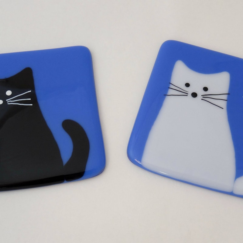Fused Glass Cat - Etsy UK