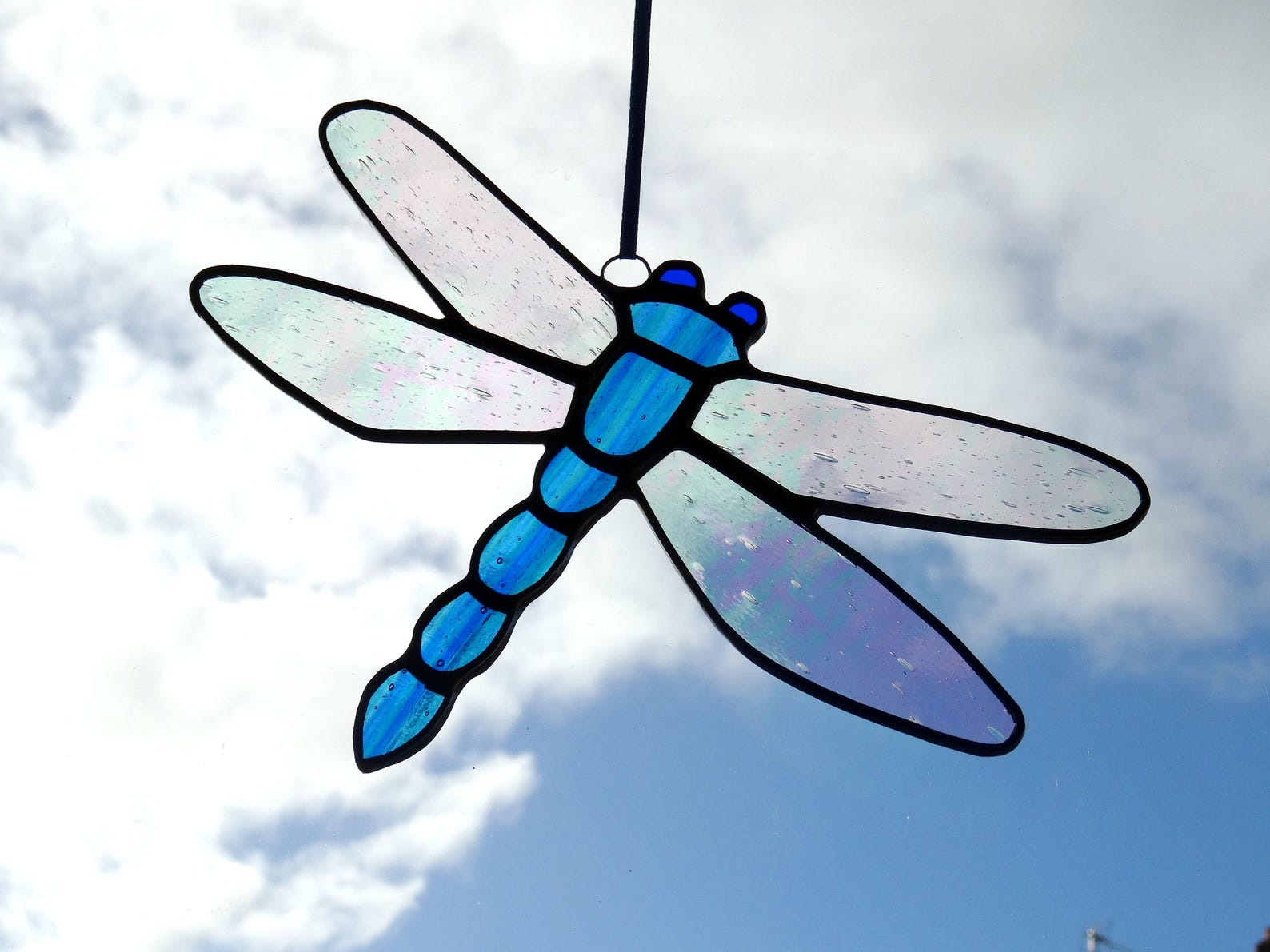 Stained Glass Dragonfly Window Decoration Dragonfly Light - Etsy
