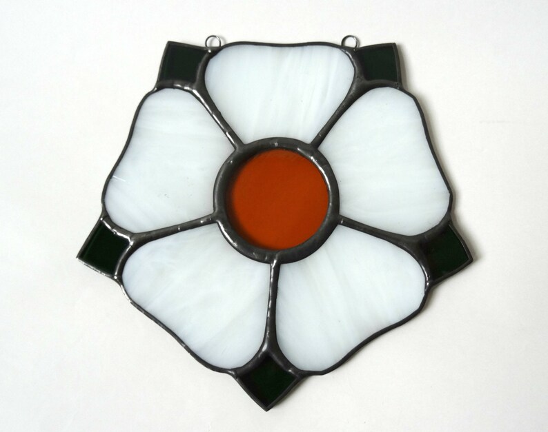 Stained Glass Yorkshire Rose Lancashire Rose Window - Etsy UK