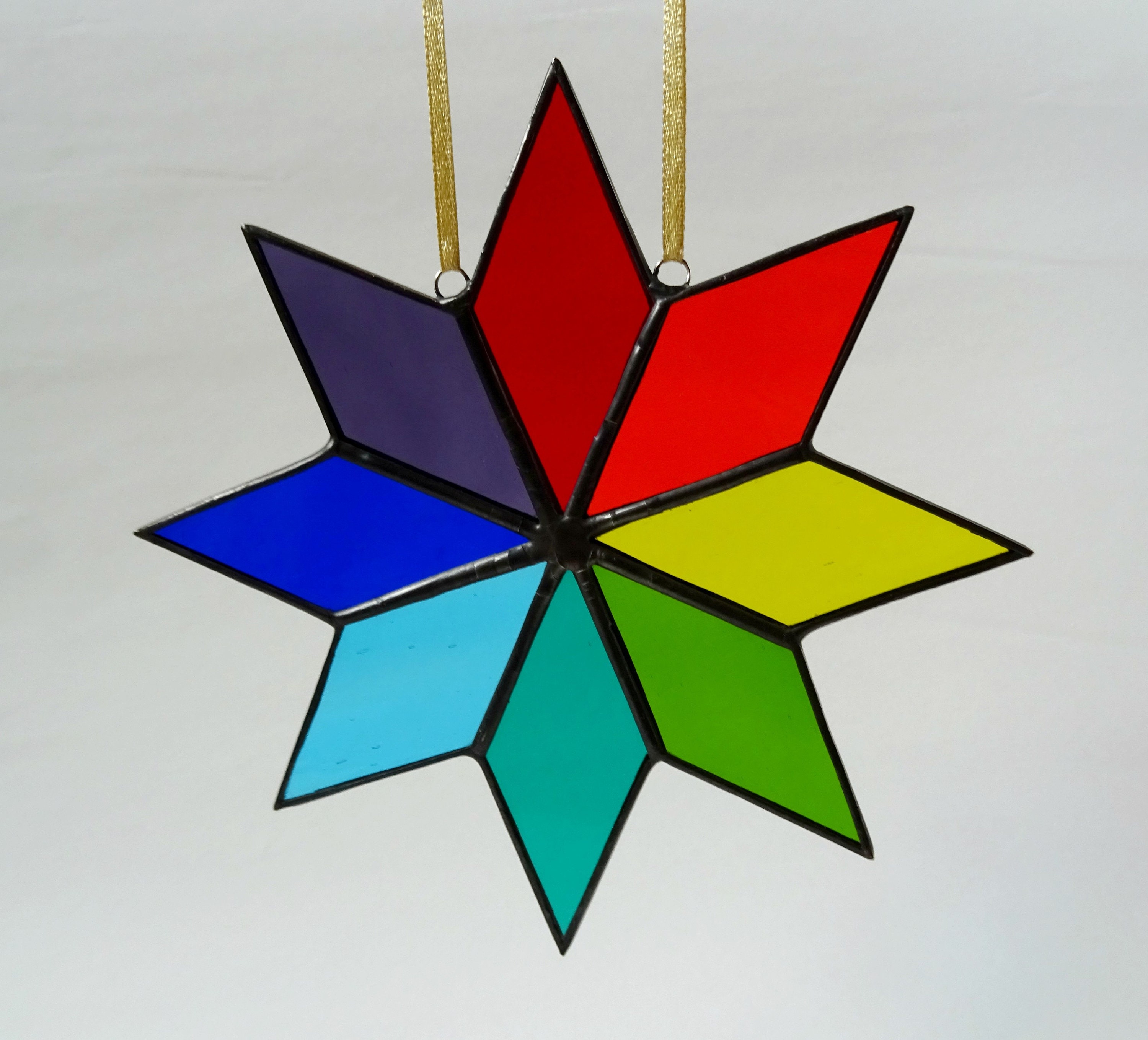 Stained Glass Rainbow Star Window Decoration Light Catcher - Etsy