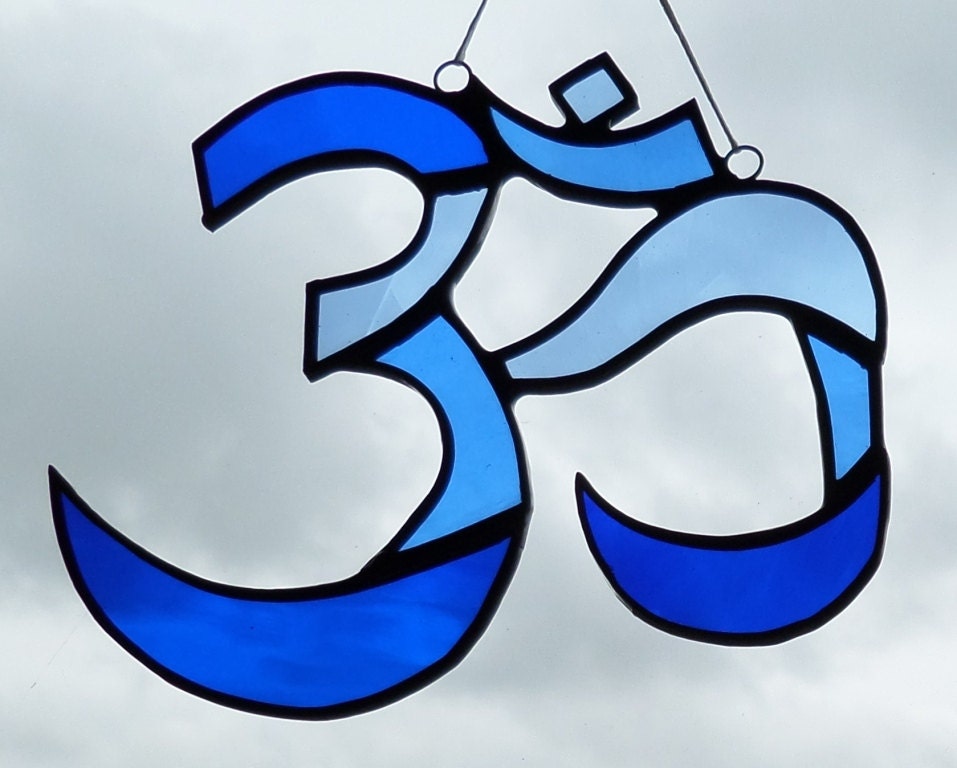 Stained Glass Om Yoga Meditation Symbol Window Decoration - Etsy UK