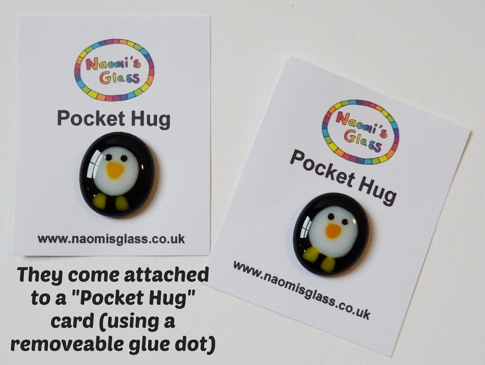 Penguin Glass Pebble, Pocket Hug, Pocket Pal, Penguin Gift for Her ...