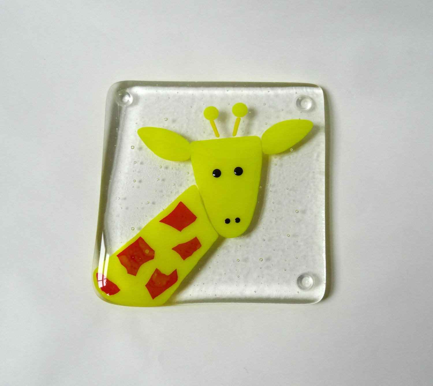 Giraffe Coaster Fused Glass Coaster Drinks Mat Fused Glass Etsy