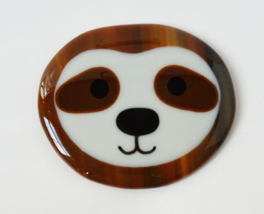 Sloth Coaster Fused Glass Coaster Drinks Mat Fused Glass - Etsy
