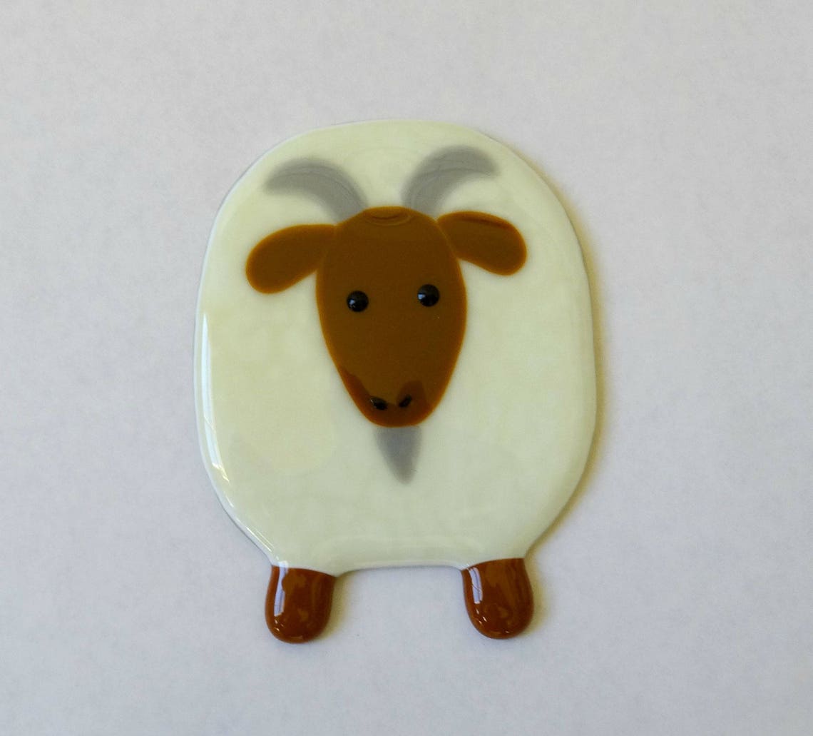 Goat Coaster Fused Glass Coaster Drinks Mat Glass Goat | Etsy