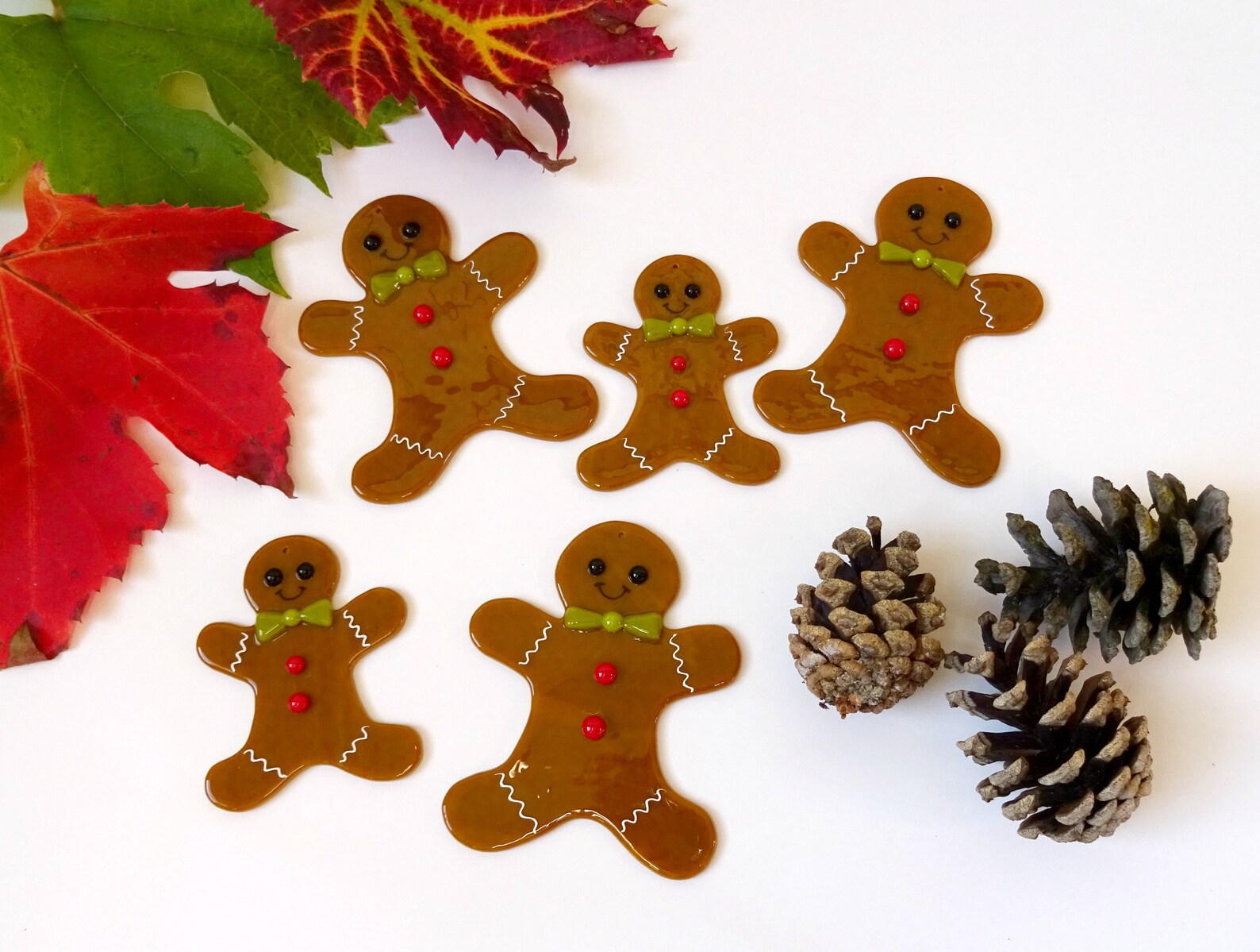 Fused Glass Gingerbread Man, Christmas Tree Decoration, Christmas Gift ...