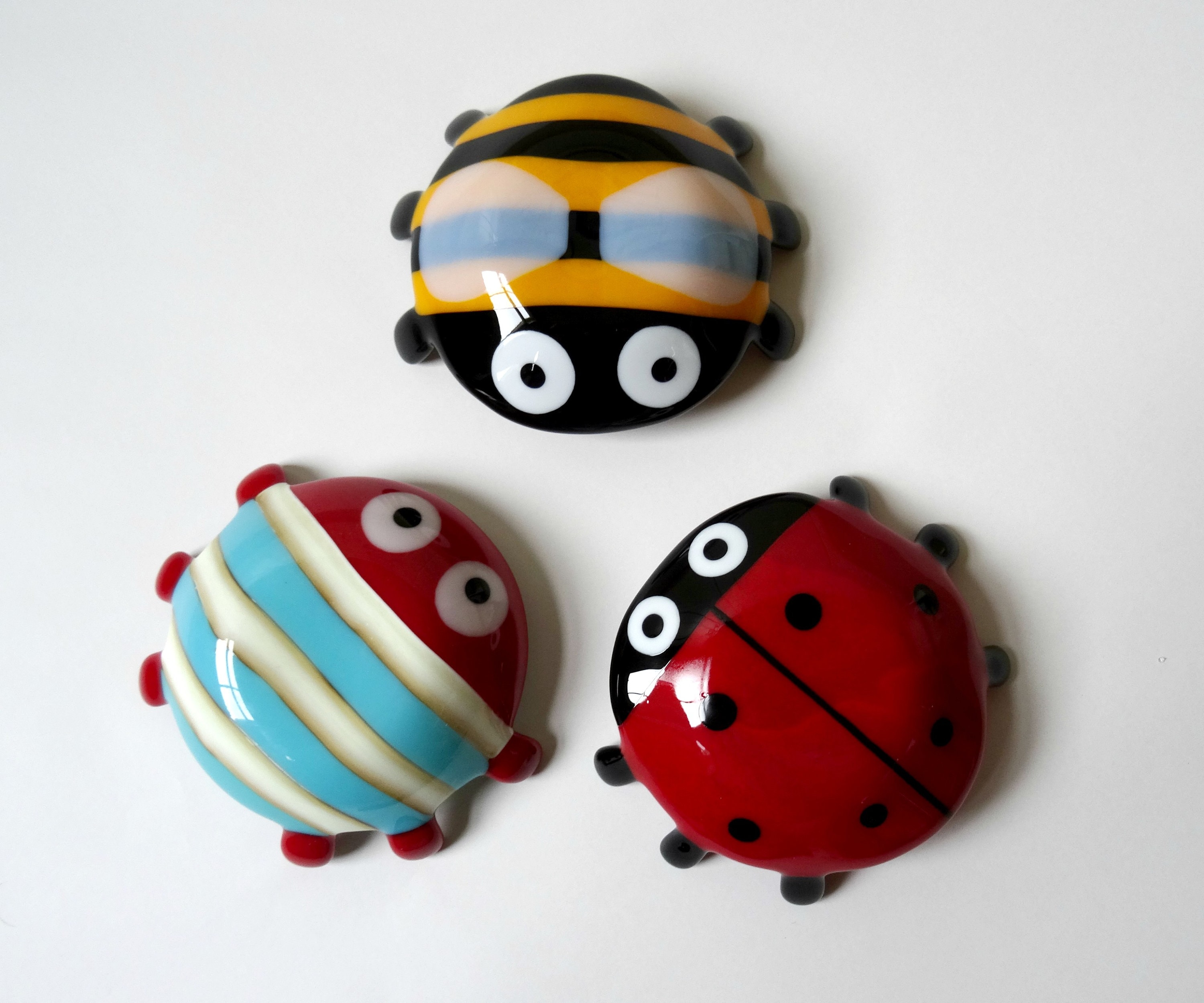 Fused Glass Bugs, Ladybird, Bumblebee, Bee, Beetle, Garden Ornament ...