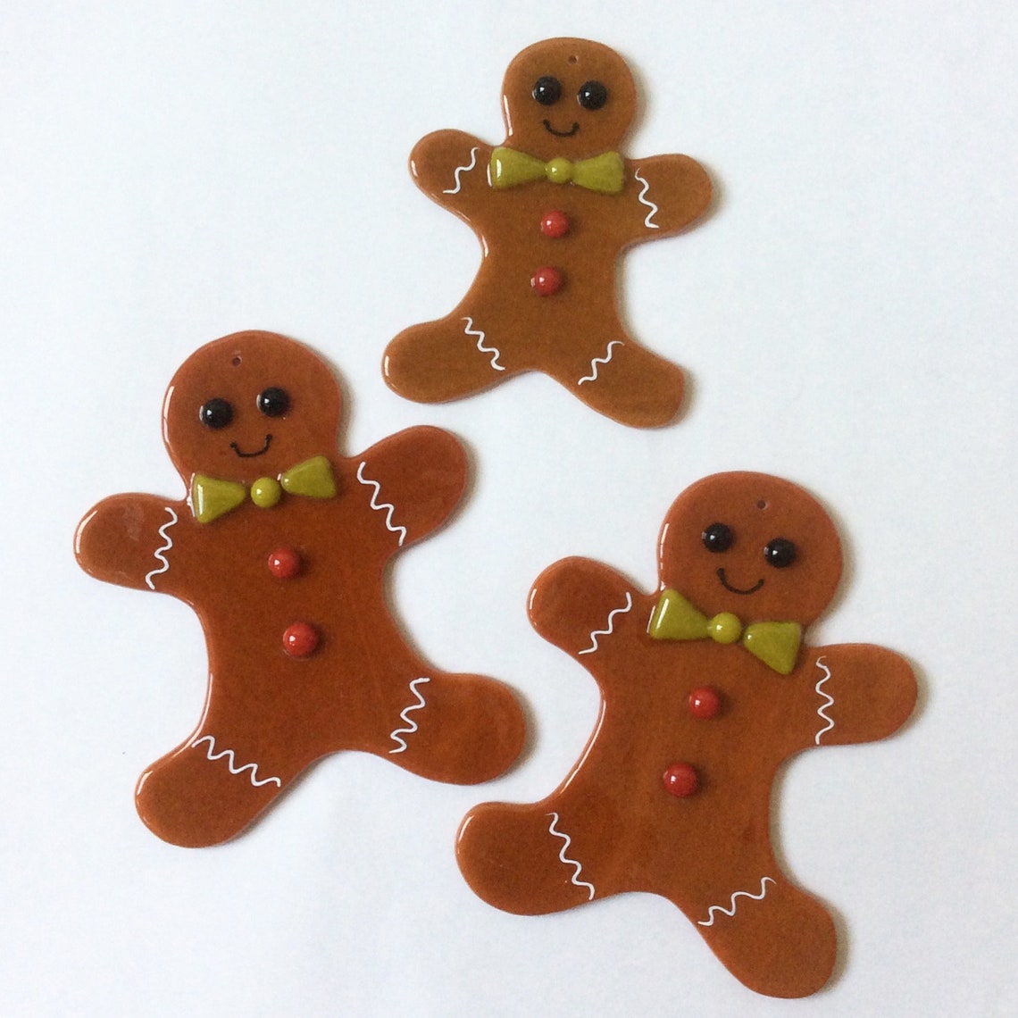 Fused Glass Gingerbread Man, Christmas Tree Decoration, Christmas Gift ...
