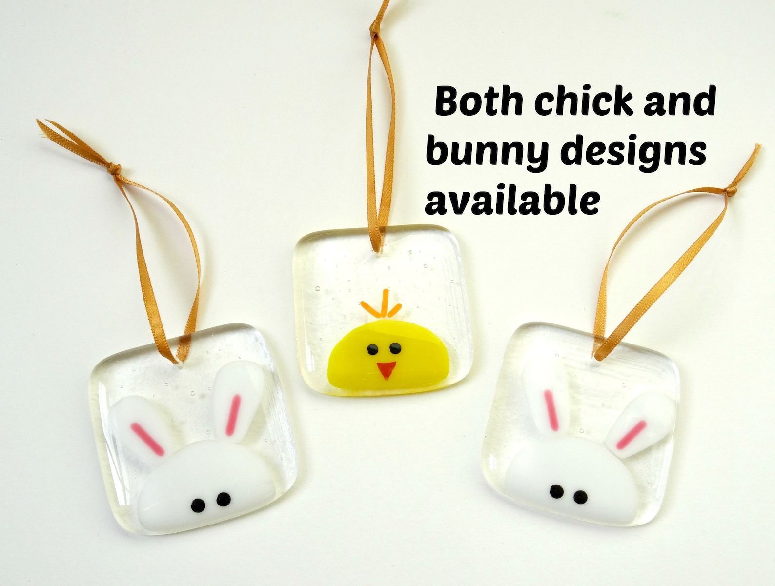 Easter Bunny Decoration, Fused Glass Rabbit Light Catcher, Easter Gift ...