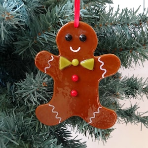 Fused Glass Gingerbread Man, Christmas Tree Decoration, Christmas Gift ...