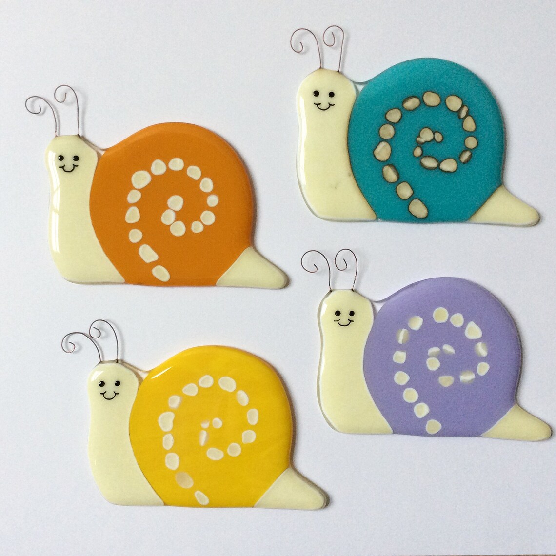 Snail Coaster Fused Glass Coaster Drinks Mat Fused Glass - Etsy UK