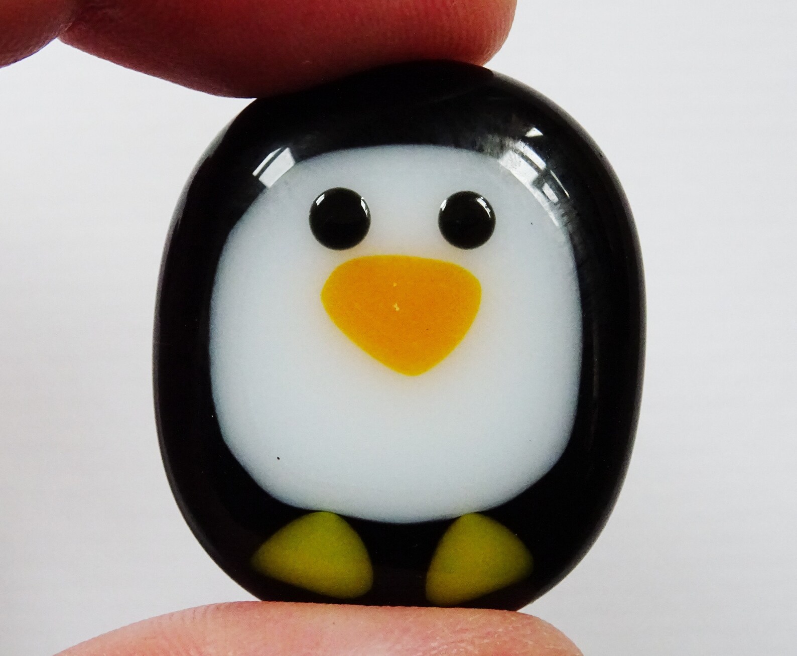 Penguin Glass Pebble, Pocket Hug, Pocket Pal, Penguin Gift for Her ...