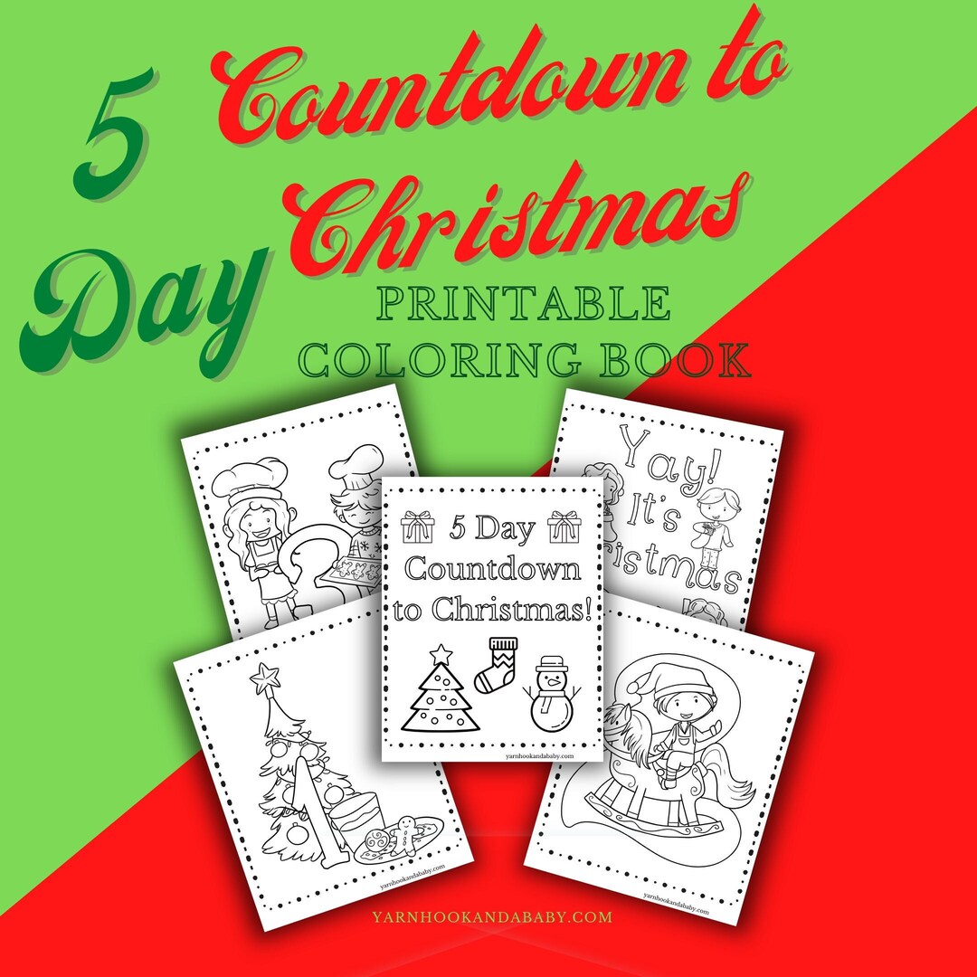 Countdown to Christmas Coloring Pages Christmas Advent Coloring Book ...