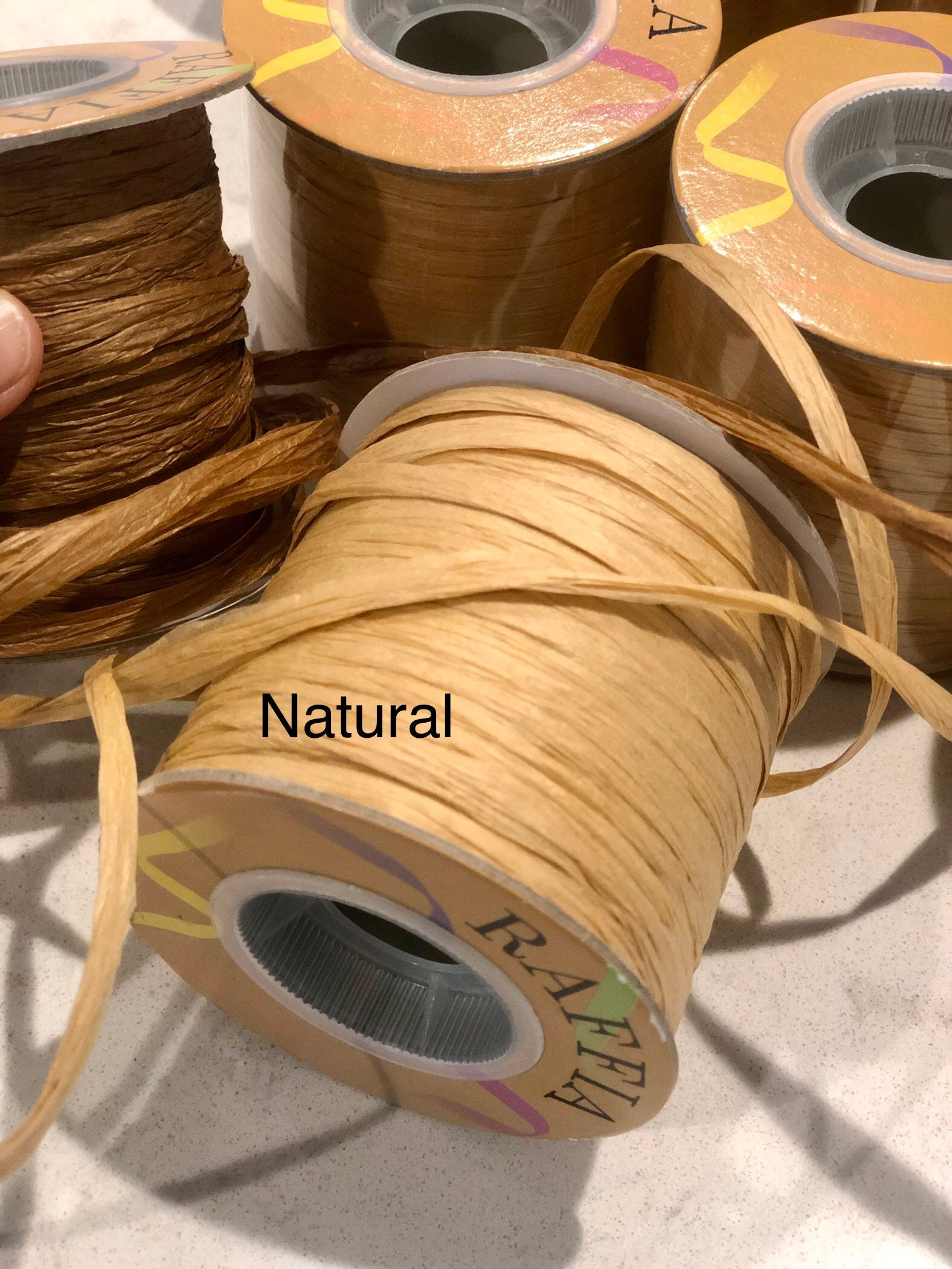 Raffia Yarn, Natural Raffia, Paper Yarn for Crochet Work, Bag, Hats ...