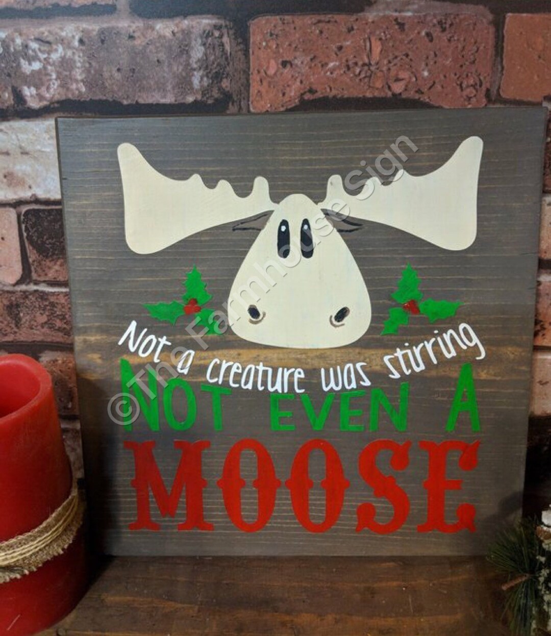Not a Creature Was Stirring Not Even a Moose Wood Signs - Etsy Canada