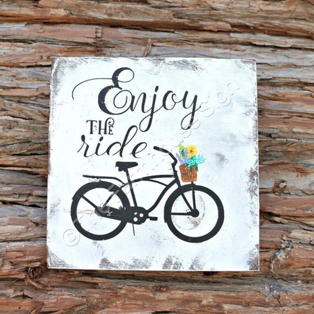 Enjoy THE Ride Wood Signs Farmhouse Sign Home Decor Wall Sign Wall ...
