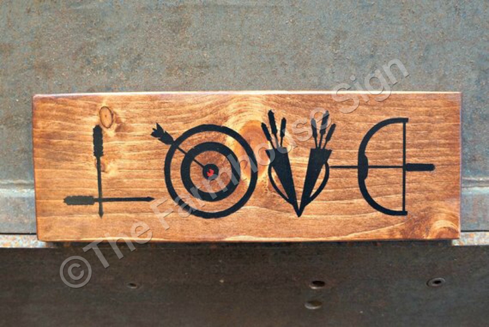 Archery Love Wood Signs Rustic Sign Love Sign Photo Prop Wedding Sign ...