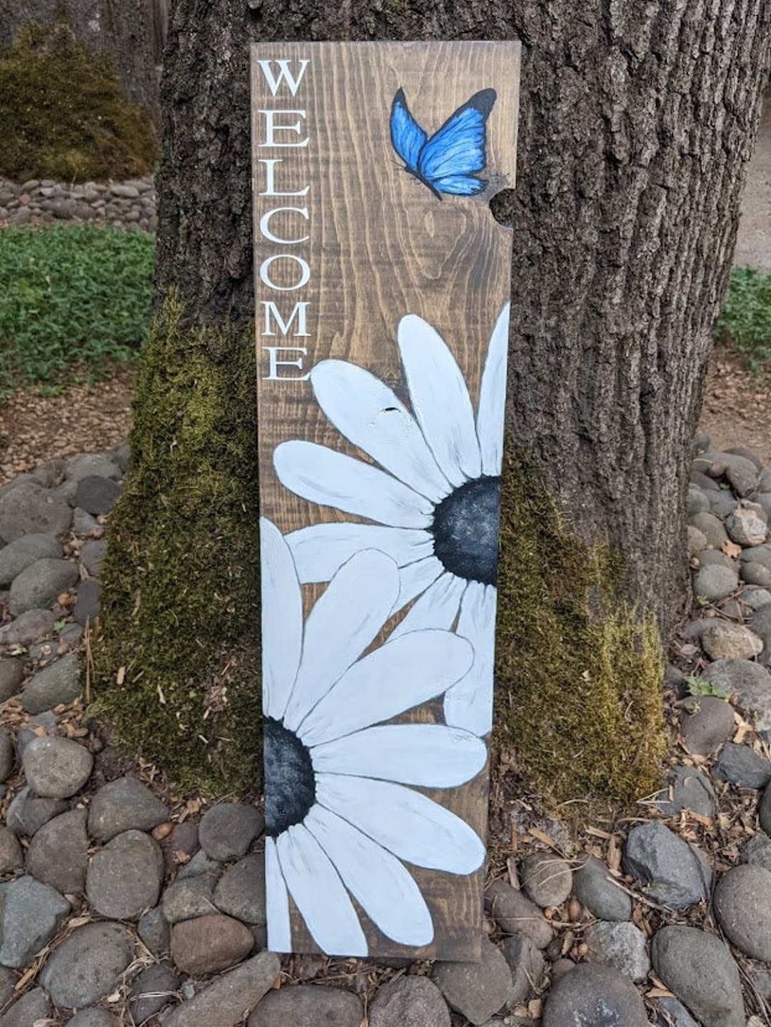Welcome Sign | Daisy Themed | Porch Décor | Garden Home Décor | Front ...