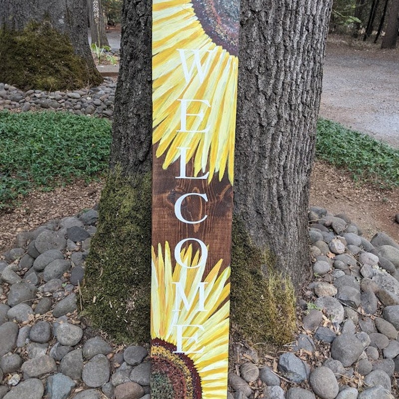 Sunflower Porch Sign - Etsy