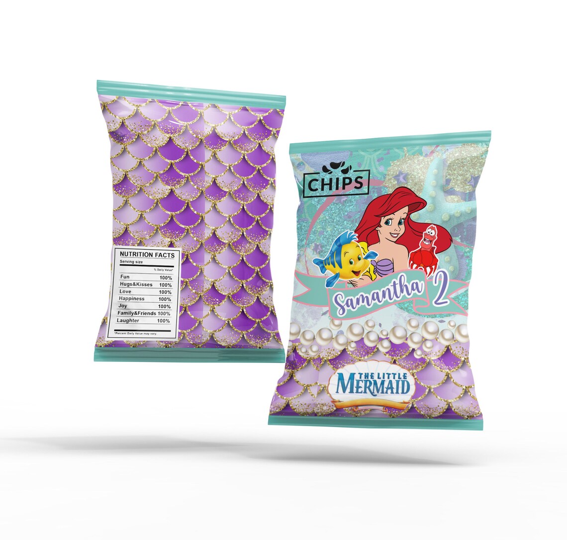 Mermaid Chip Bags, Little Mermaid Chip Bags, Under the Sea Chip Bags ...