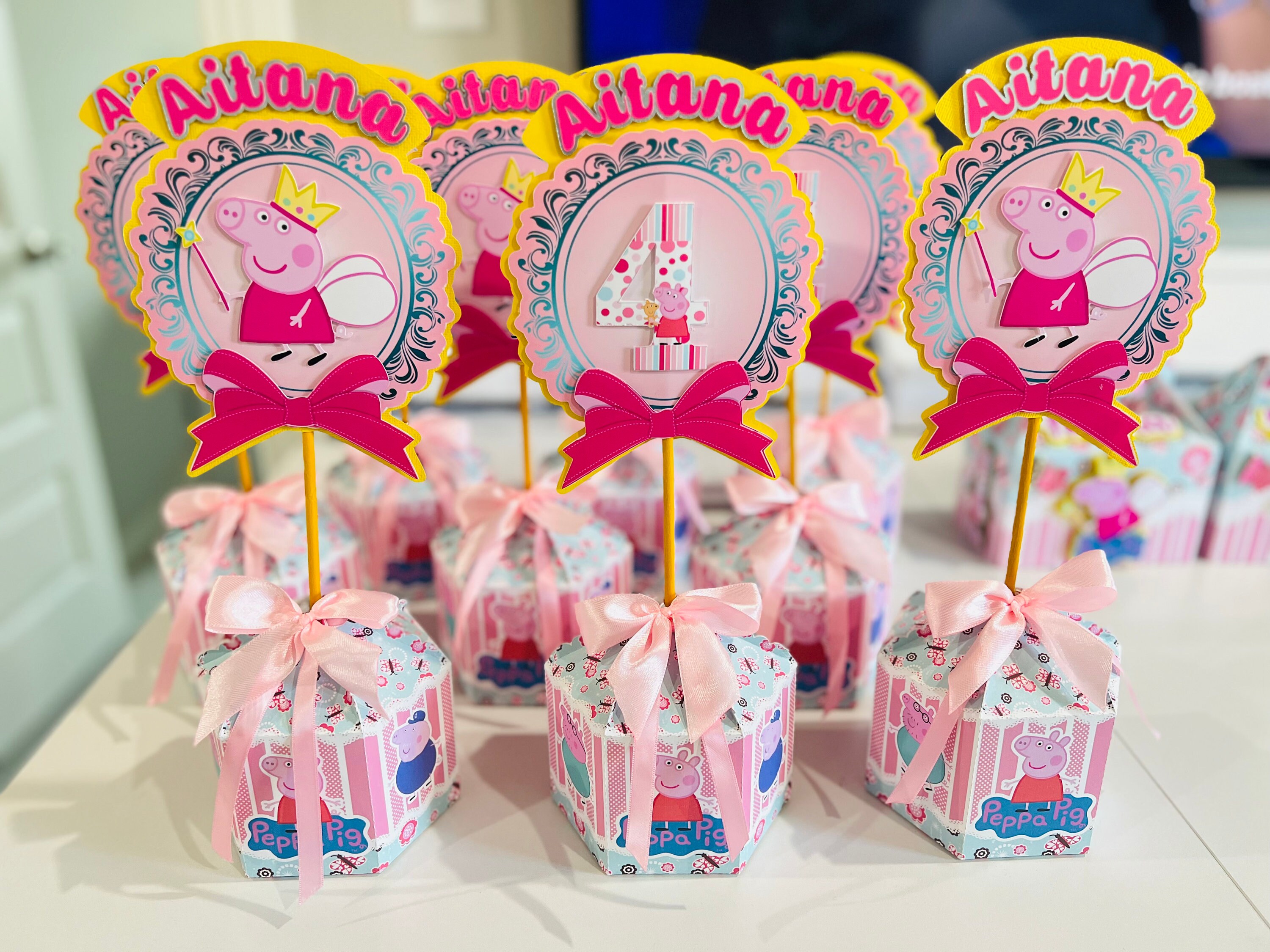 Peppa Pig Table Centerpieces / George Pig Table Centerpiece / Party ...