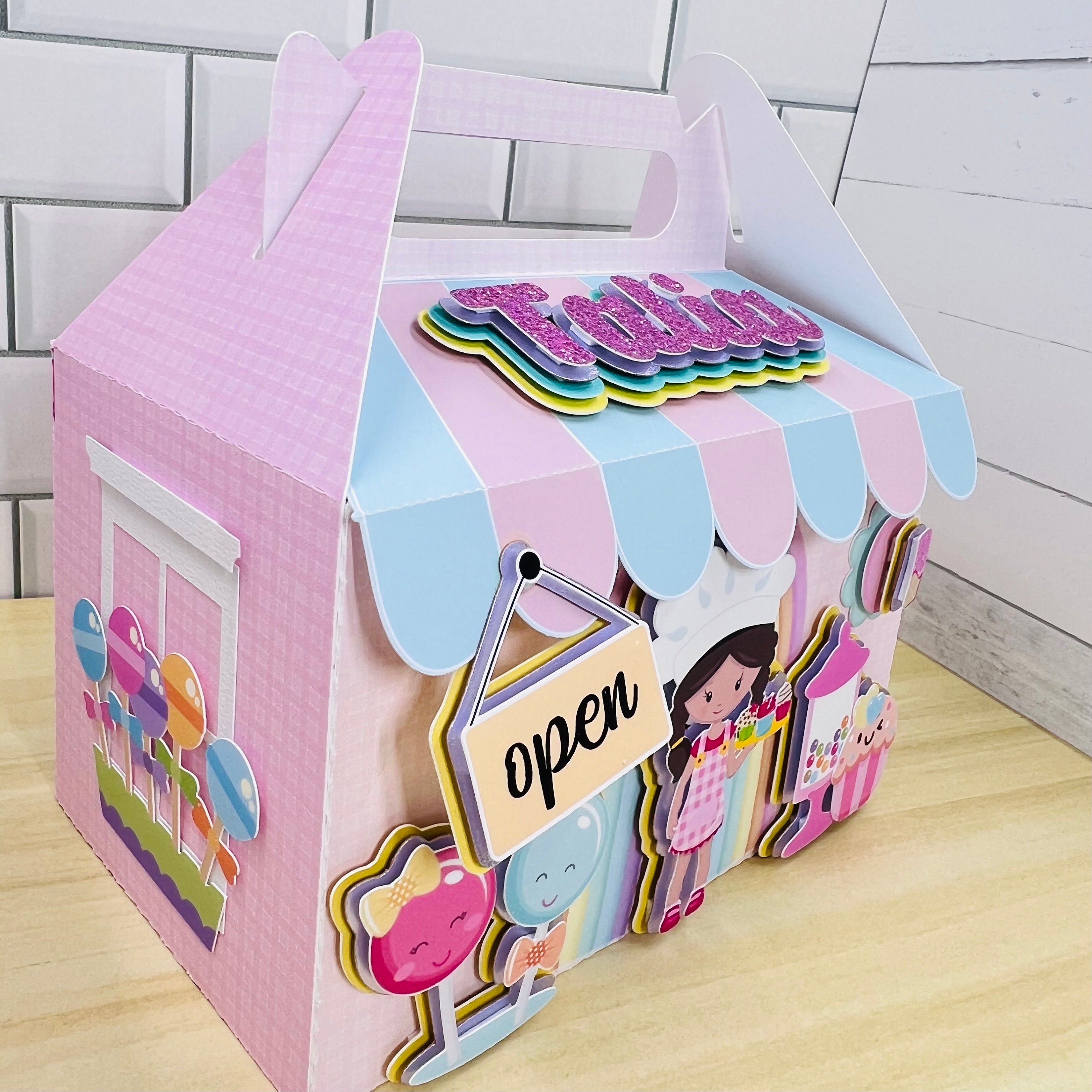 Candyshop Favor Box 3D / Candyland Gift Boxes / Sweet Shop / Candy ...