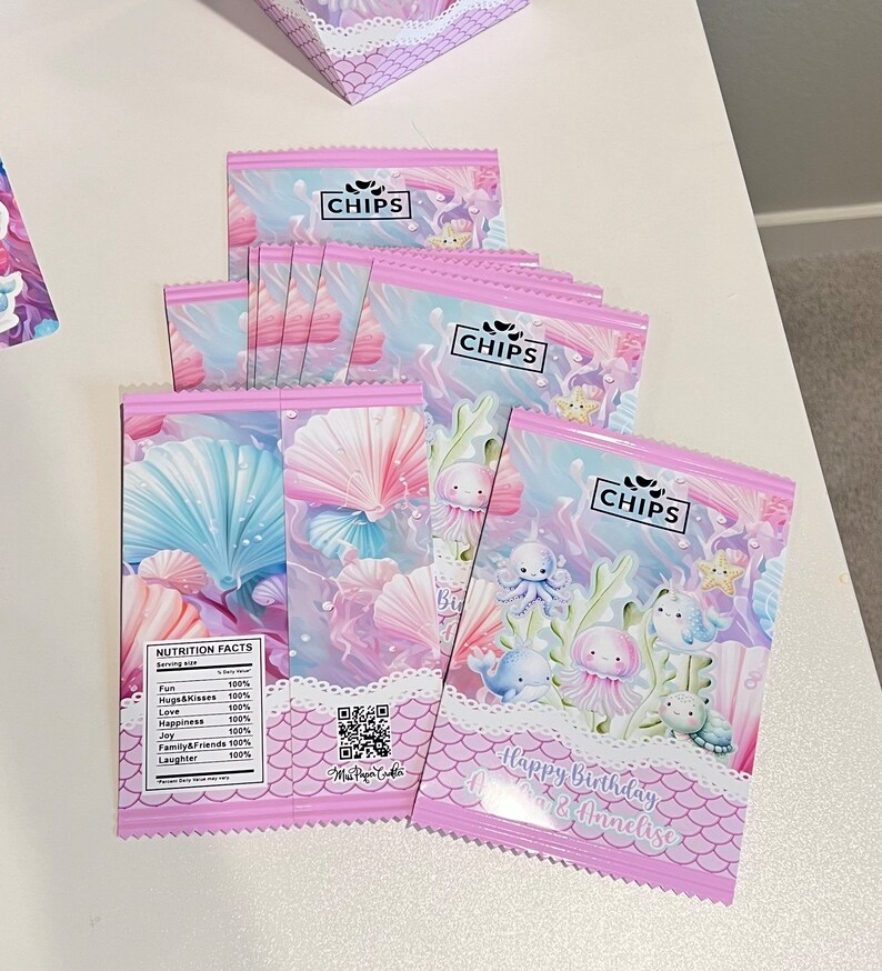 Mermaid Chip Bags, Little Mermaid Chip Bags, Under the Sea Chip Bags ...