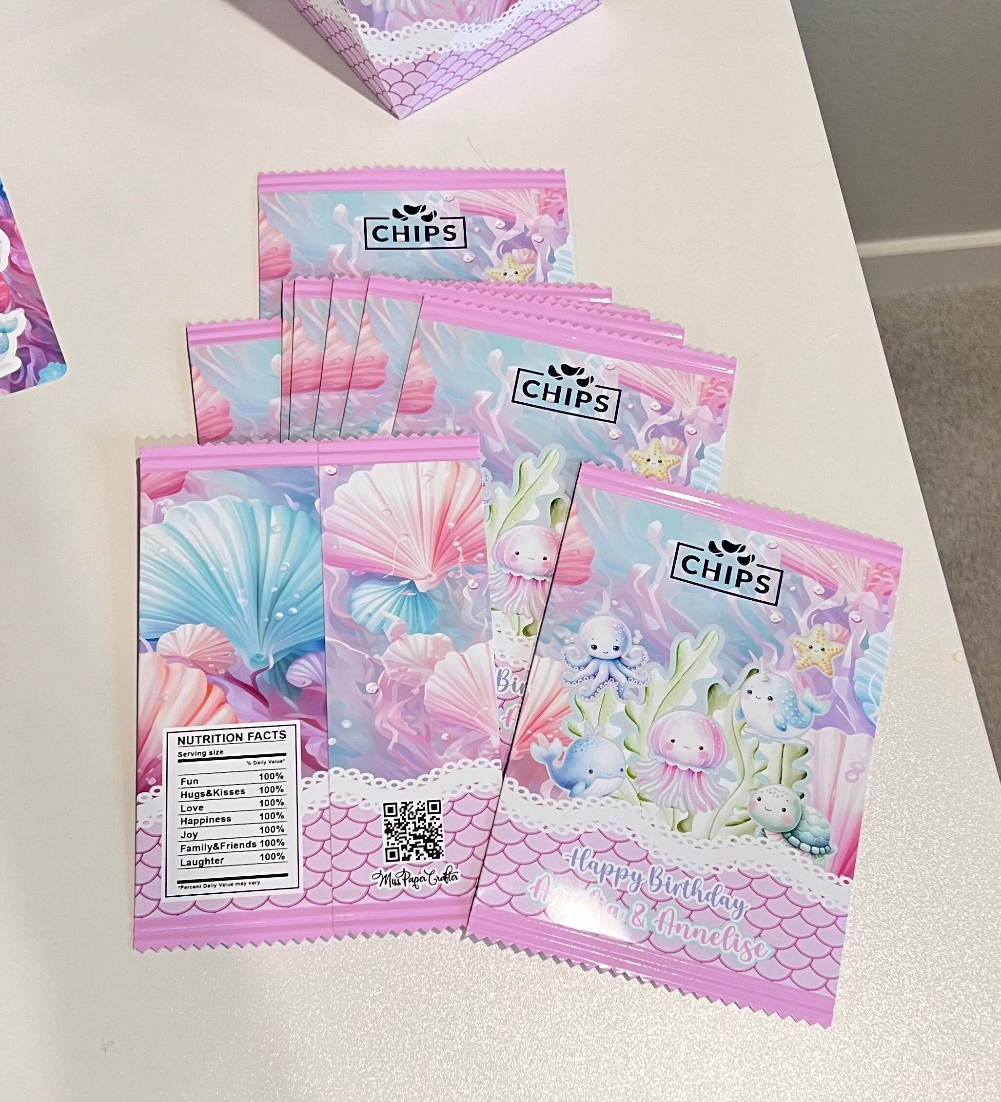 Mermaid Chip Bags, Little Mermaid Chip Bags, Under the Sea Chip Bags ...