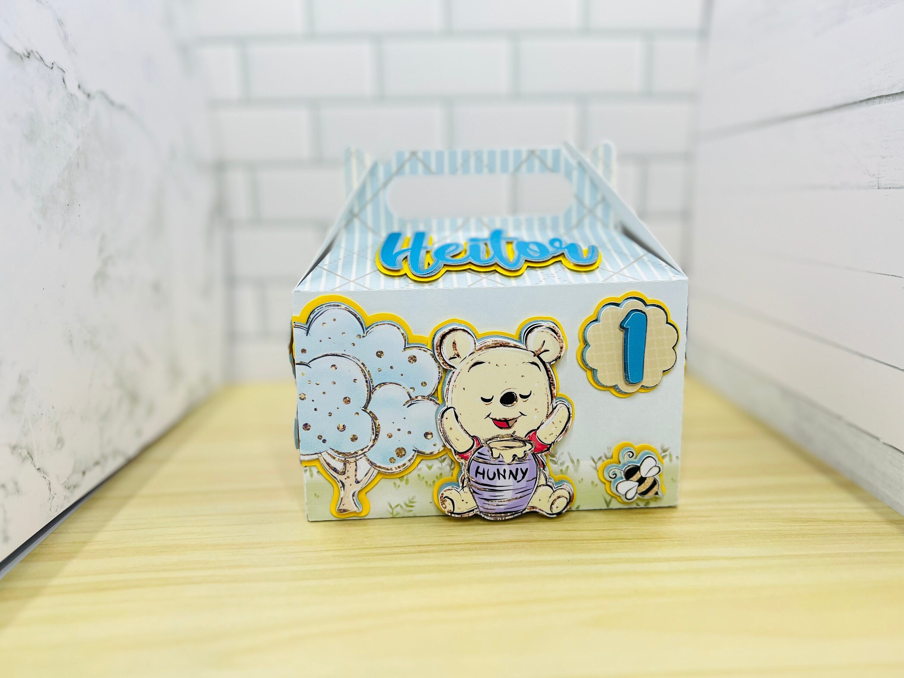 Winnie the Pooh Favor Boxes: 3D Birthday Goodie Bags, Set of 6 - Etsy