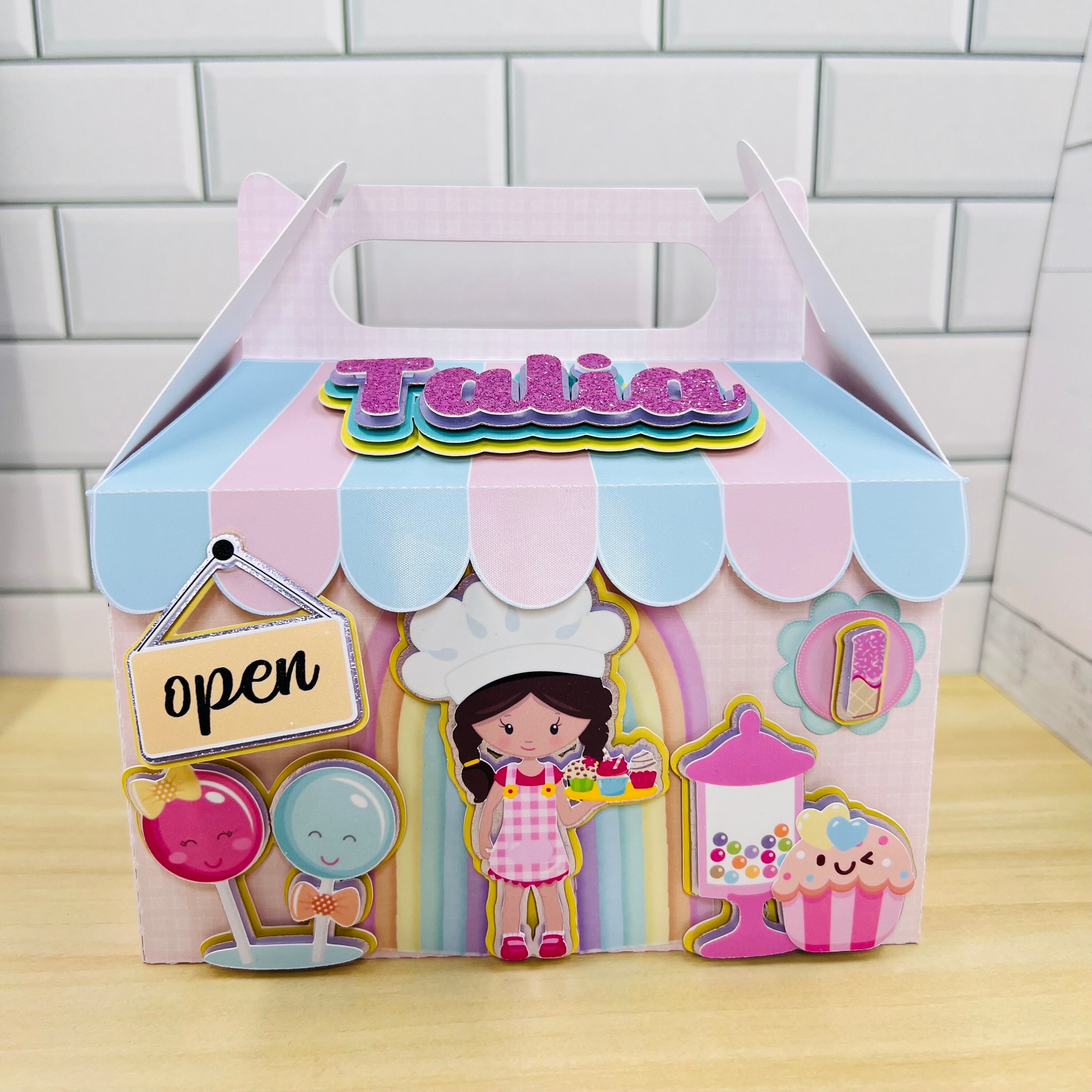 Candyshop Favor Box 3D / Candyland Gift Boxes / Sweet Shop / Candy ...