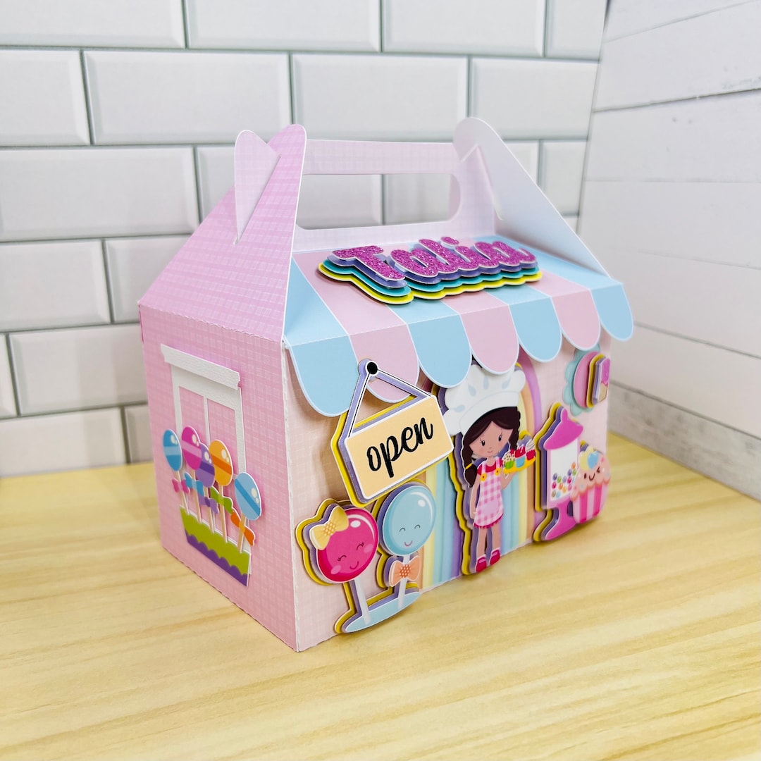 Candyshop Favor Box 3D / Candyland Gift Boxes / Sweet Shop / Candy ...