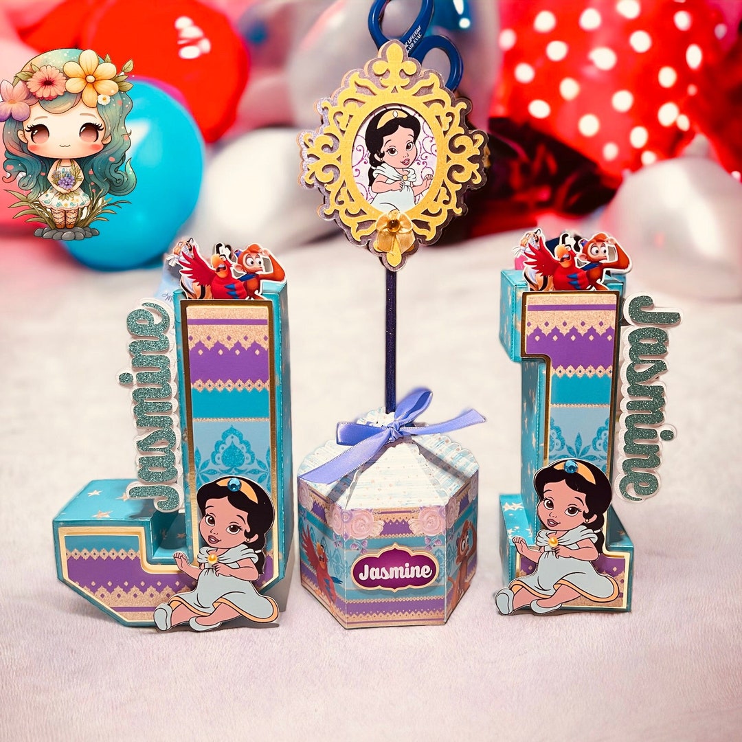 Princess Jasmine Table Centerpieces / Party Decor / Table Topper ...