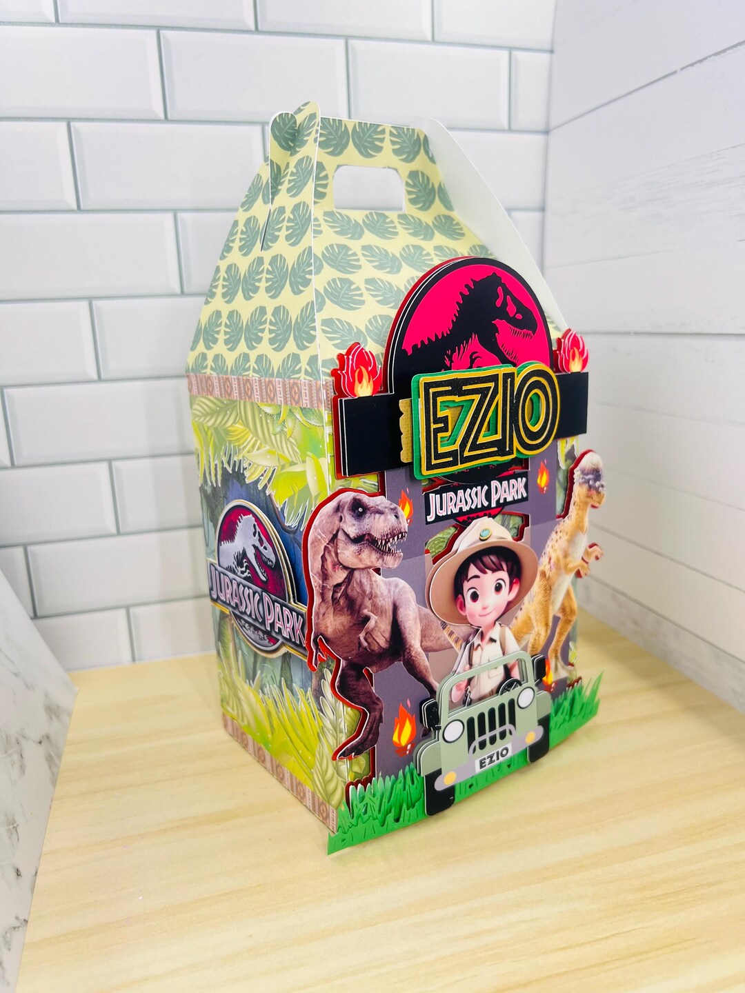 Dinosaur Favor Box: Personalized Jurassic Park Gift Boxes - Etsy