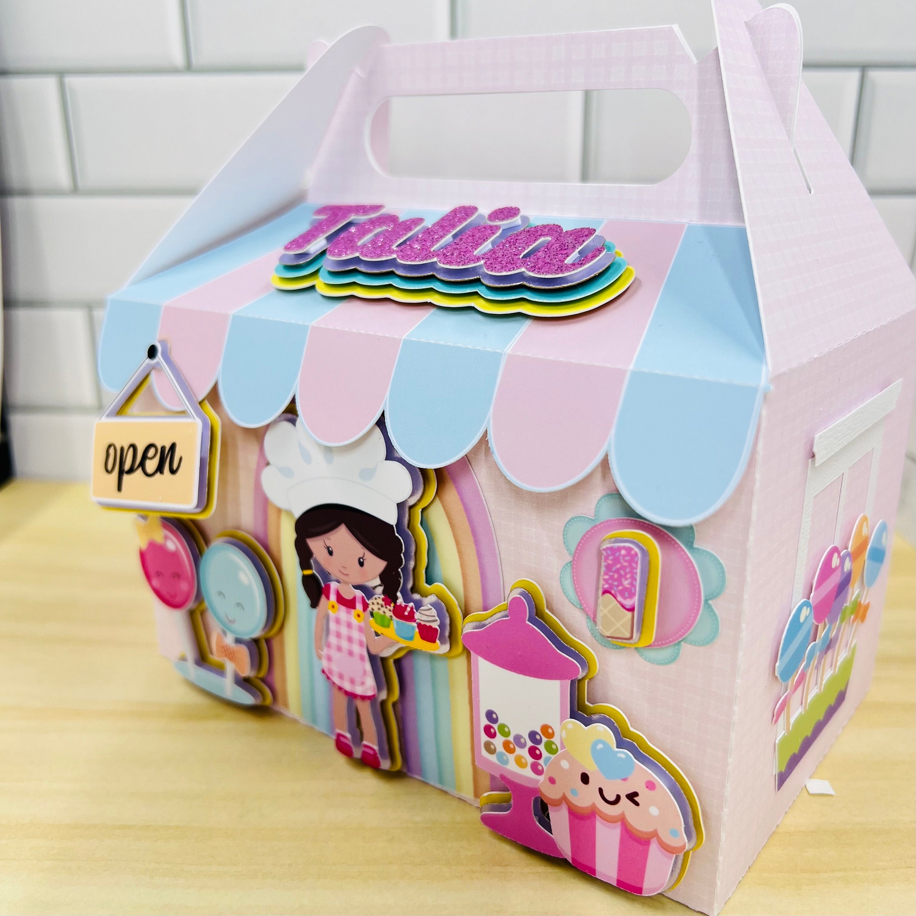 Candyshop Favor Box 3D / Candyland Gift Boxes / Sweet Shop / Candy ...