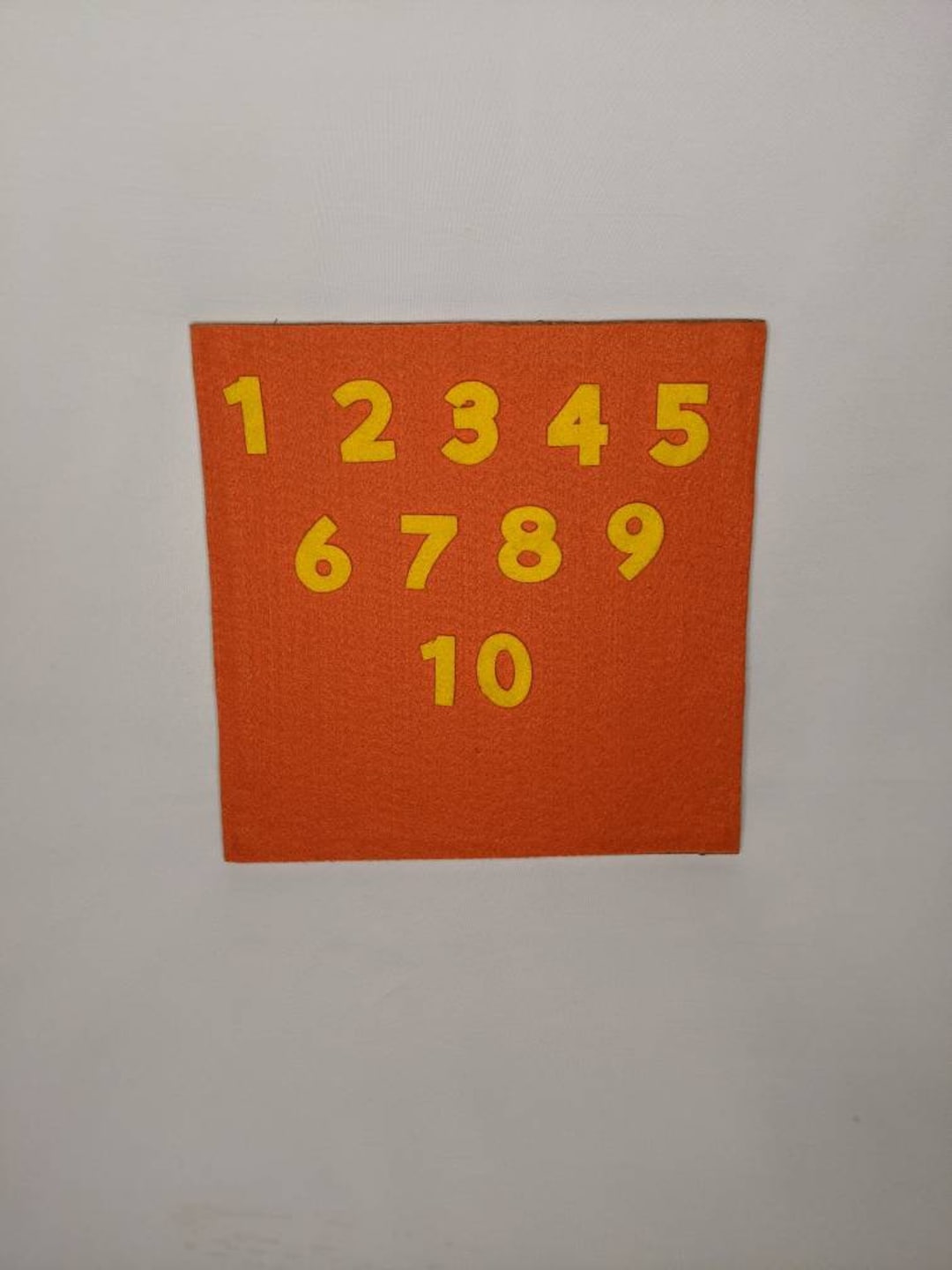 1.5" Yellow Felt Numbers W/ Felt Board | Christmas Gift, Hanukkah Gift ...