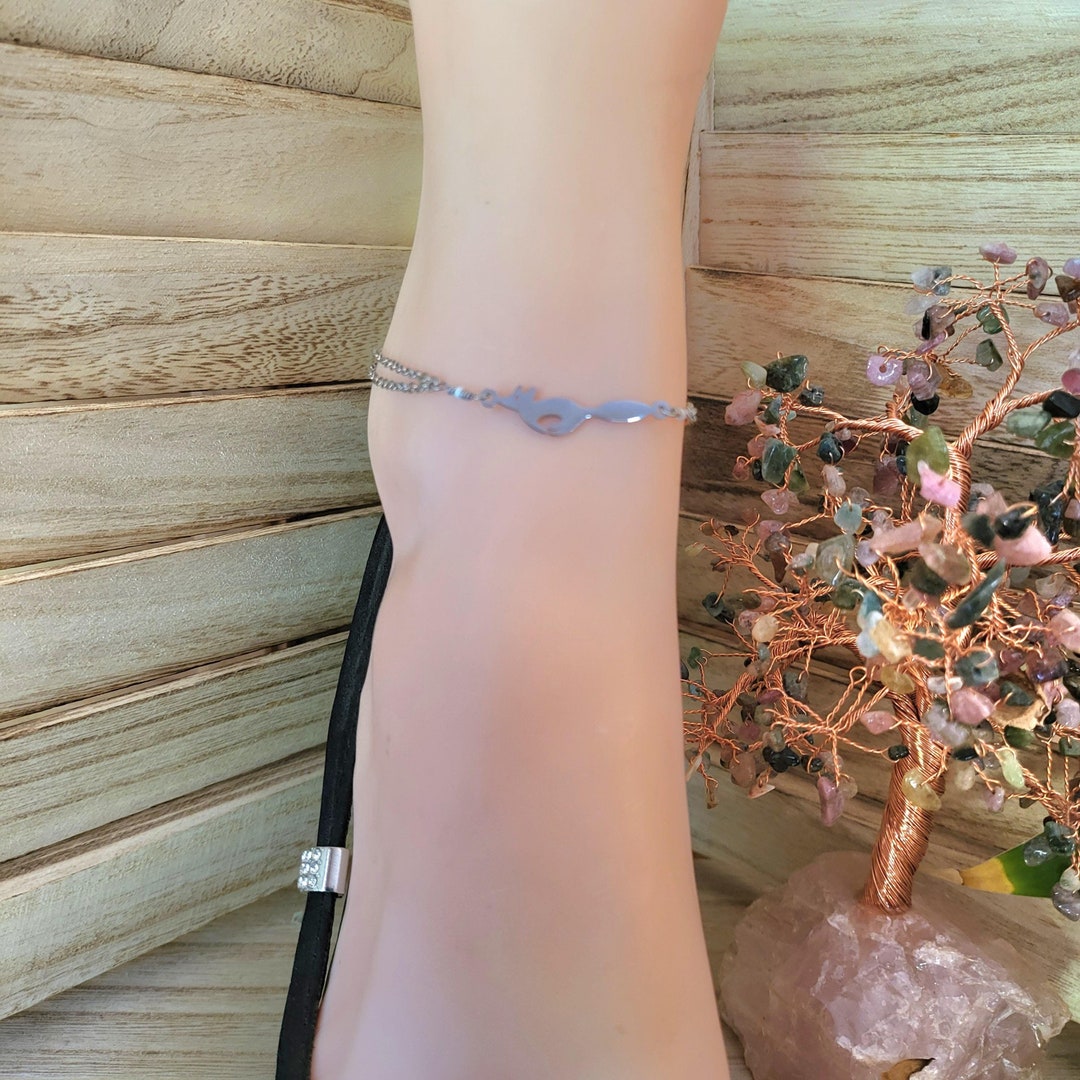 NEW Vixen's Allure: Stainless Steel Fox Anklet/bracelet, Inline Vixen ...